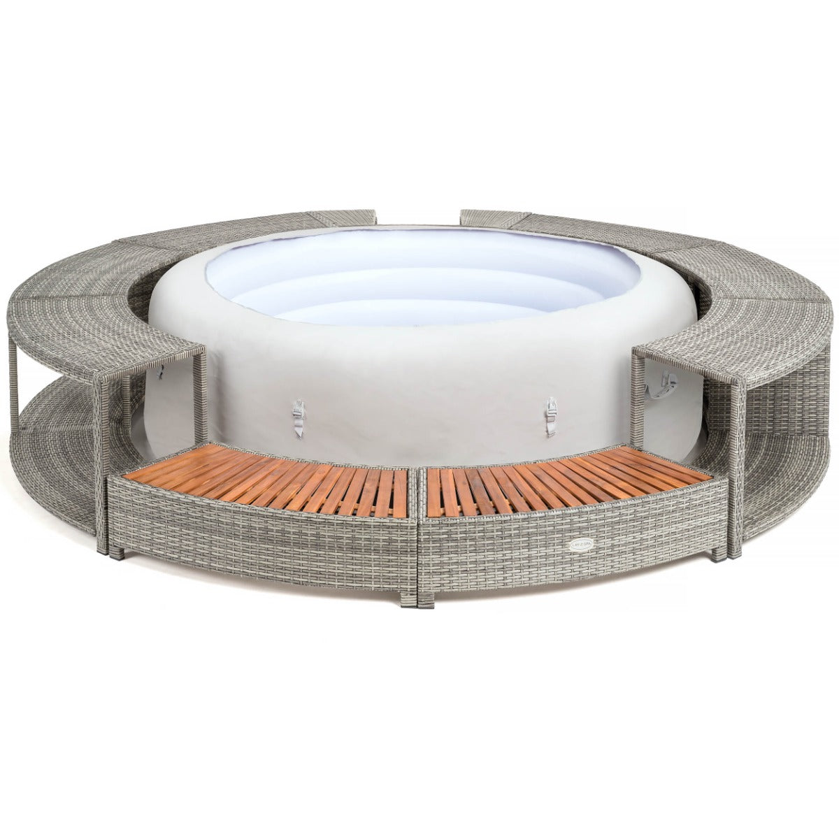 Grey Rattan Surround | Hot Tub Accessories | Lay-Z-Spa UK