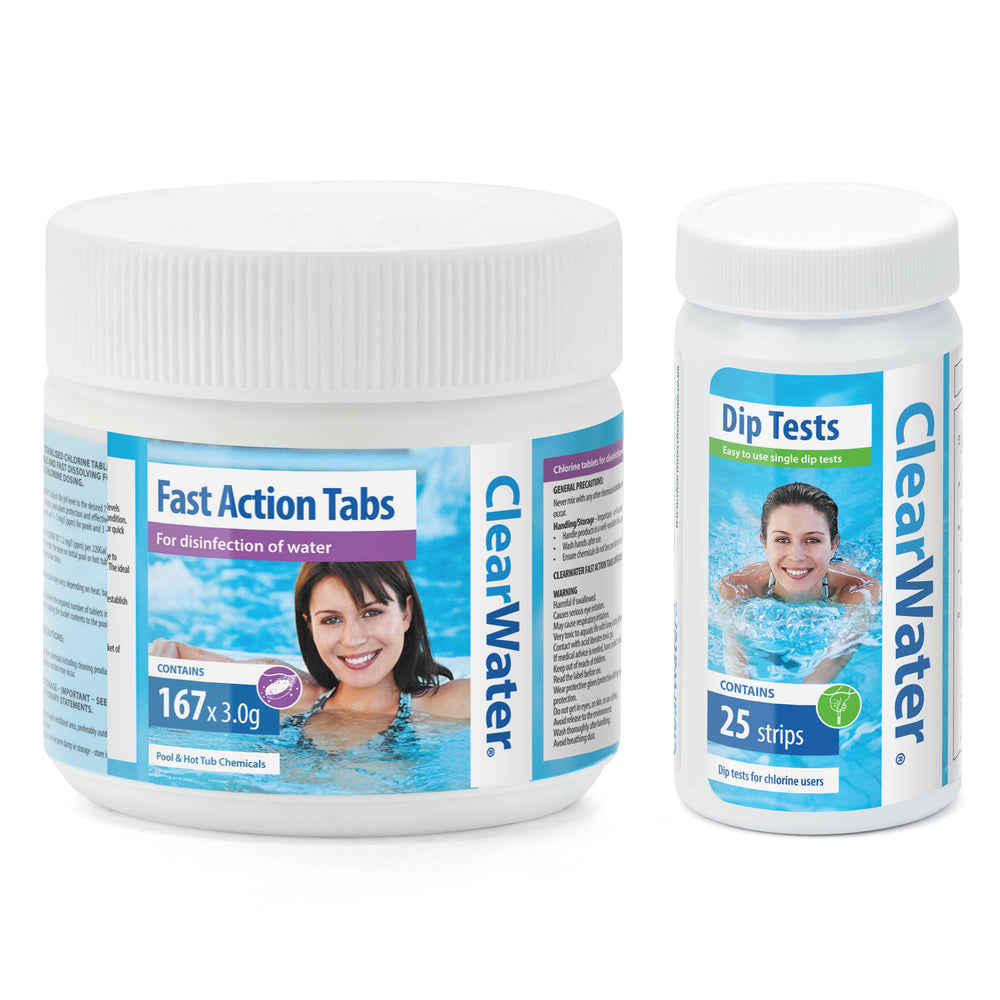 Chlorine Tablets & Dip Test Strips Bundle | Lay-Z-Spa UK