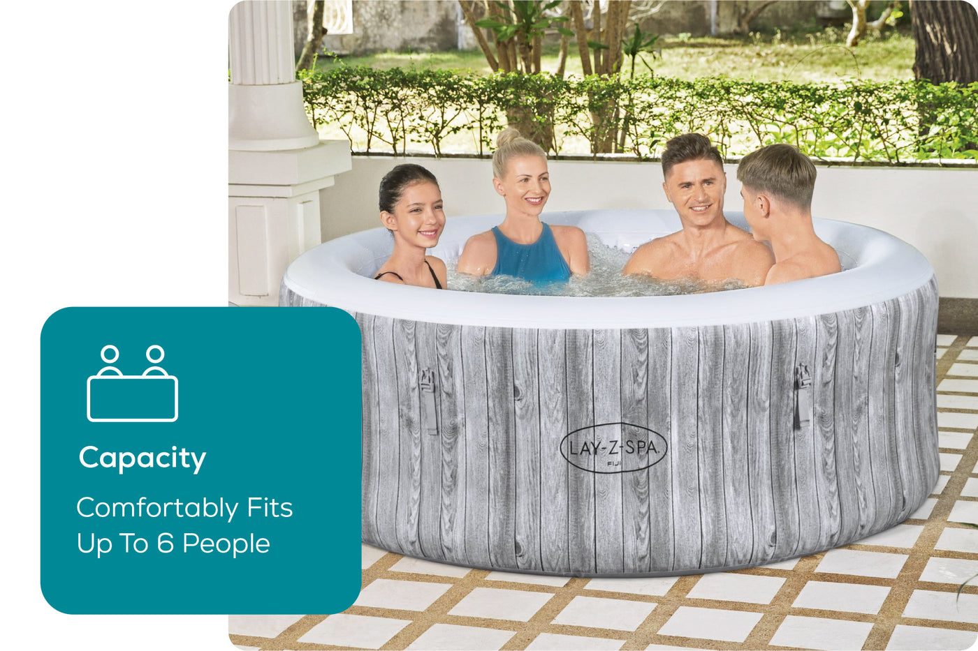 Lay-Z-Spa Fiji AirJet Hot Tub + Free Bundle Worth £29.99 | Lay-Z-Spa UK