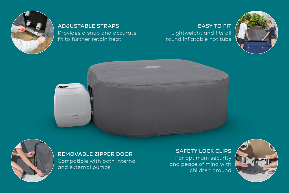 Square Thermal Hot Tub Cover | Lay-Z-Spa UK